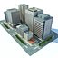 City Cityscape 2 Blocks 3d Model
