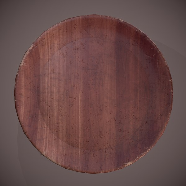 3D medieval tavern wooden plate model - TurboSquid 1467694