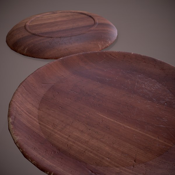 3D medieval tavern wooden plate model - TurboSquid 1467694