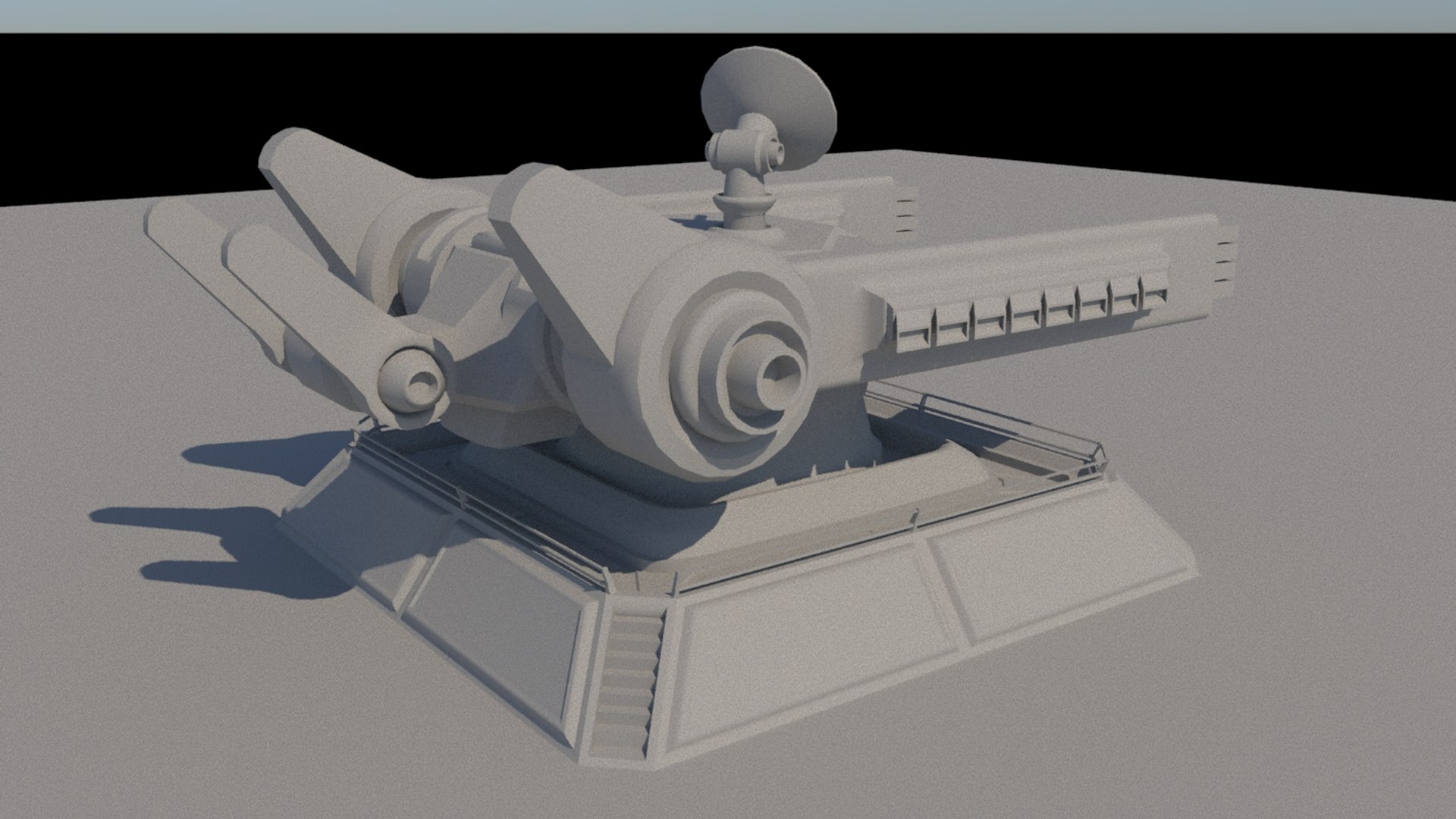 3D Heavy Ground Laser Turret Model - TurboSquid 1522556