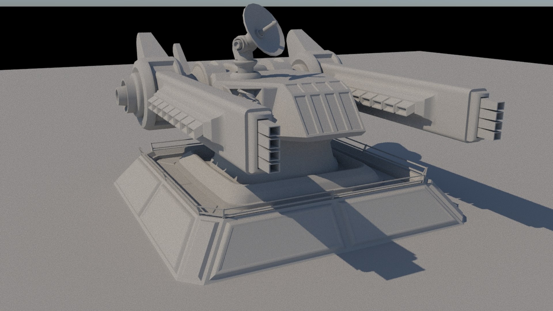 3D Heavy Ground Laser Turret Model - TurboSquid 1522556