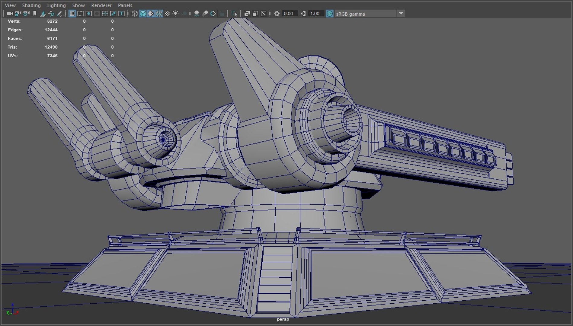 3D Heavy Ground Laser Turret Model - TurboSquid 1522556