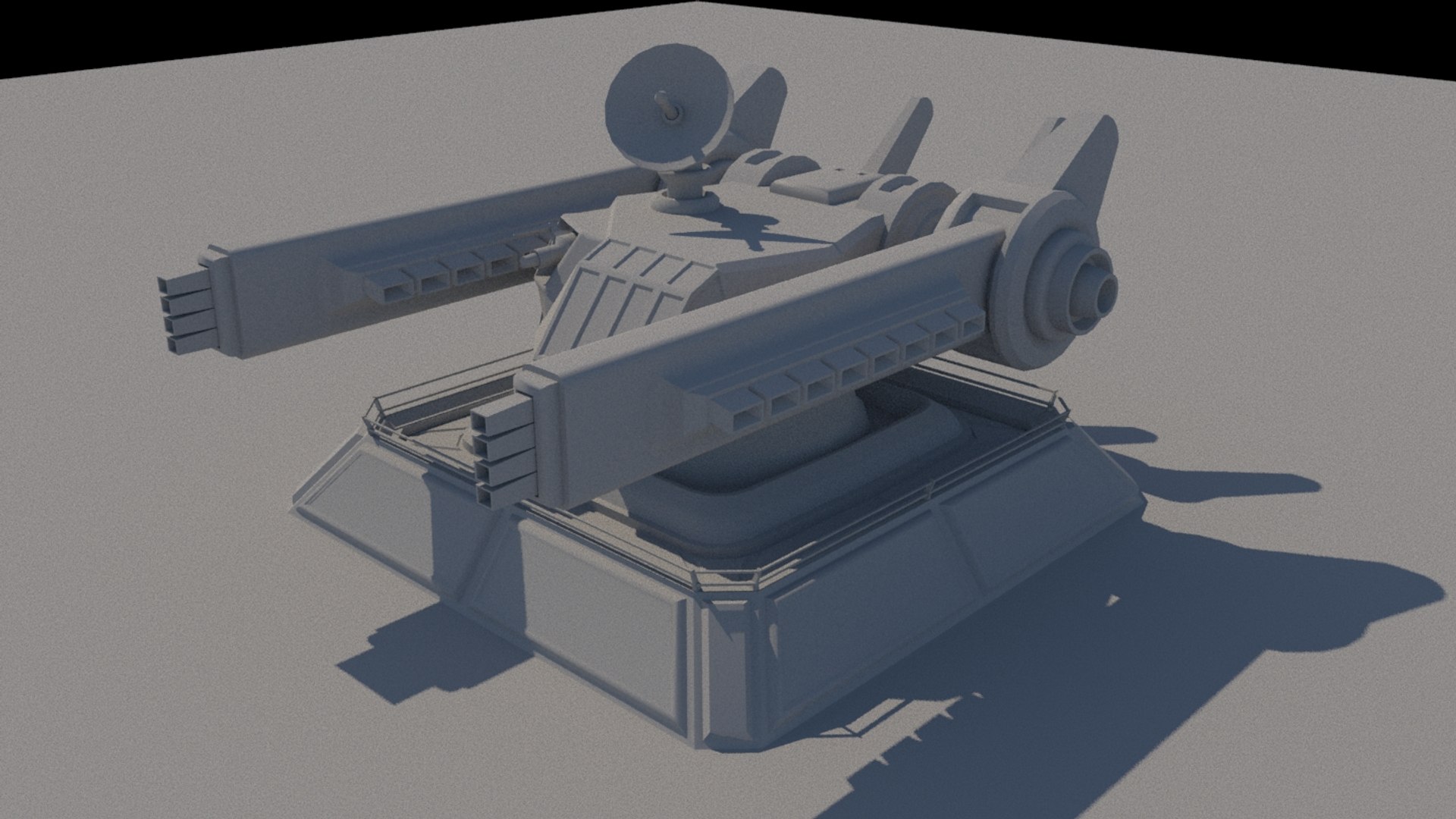3D Heavy Ground Laser Turret Model - TurboSquid 1522556