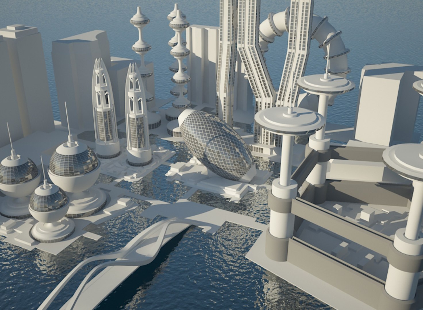 Future City 3d Model