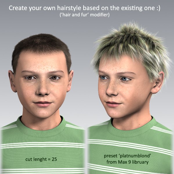 3d model rigged ben boy