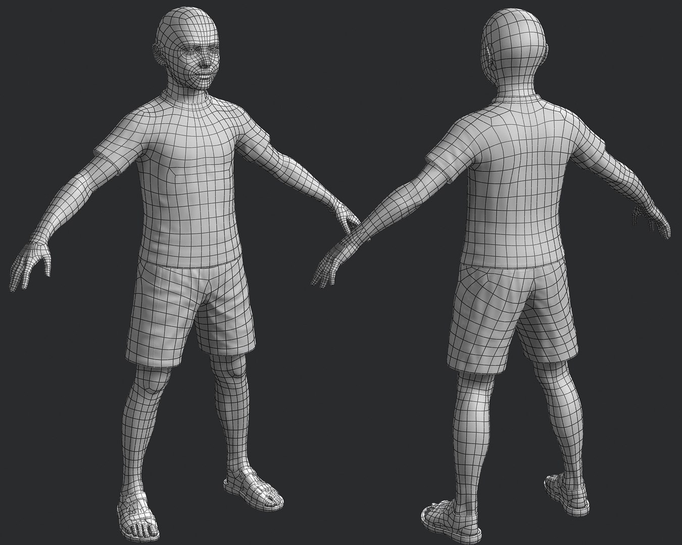3d Model Rigged Ben Boy