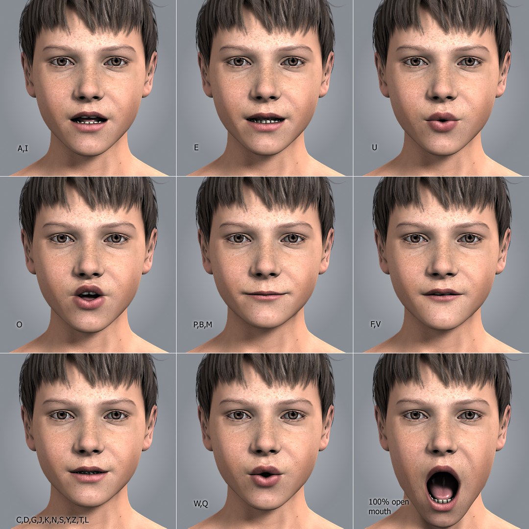 3d Model Rigged Ben Boy