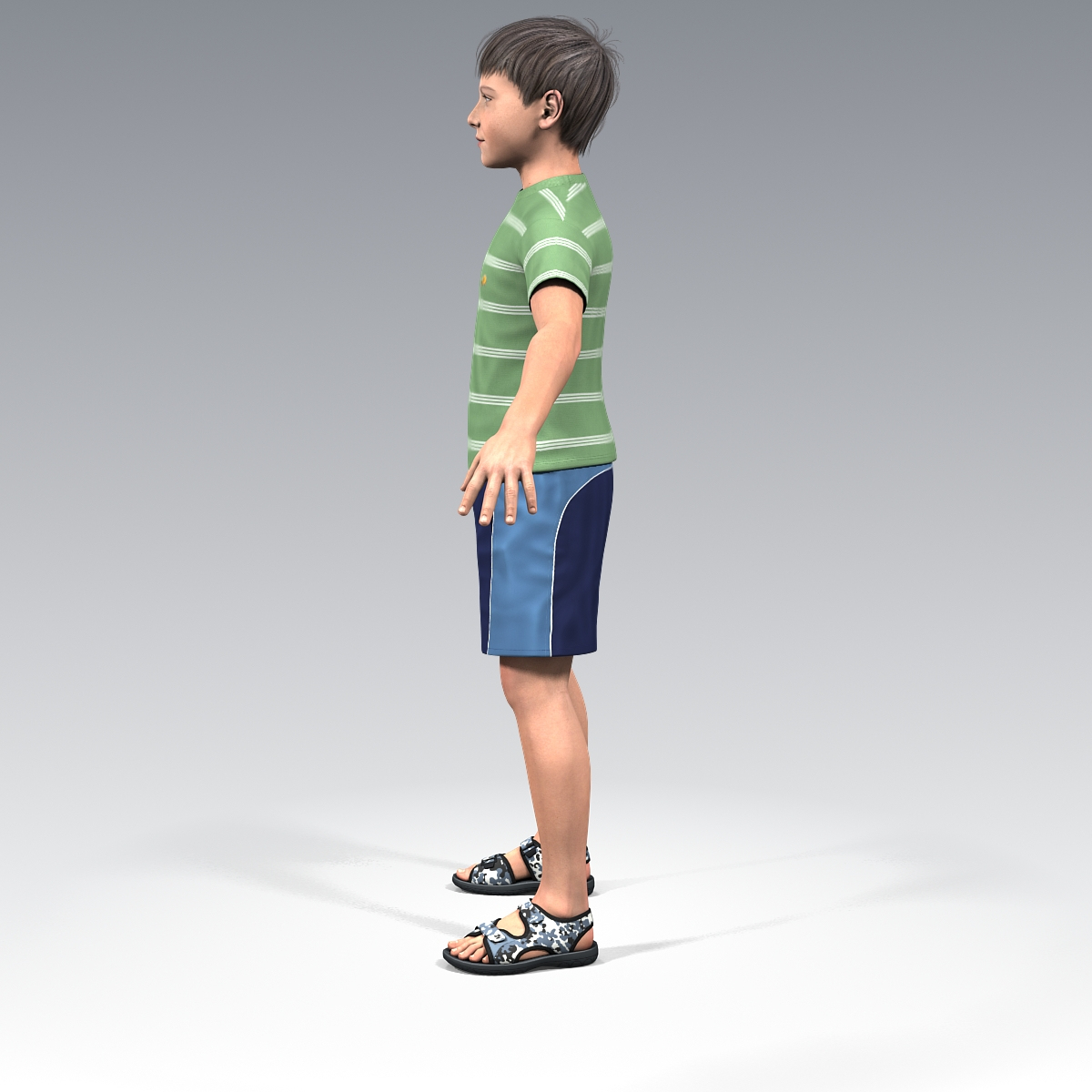 3d model rigged ben boy