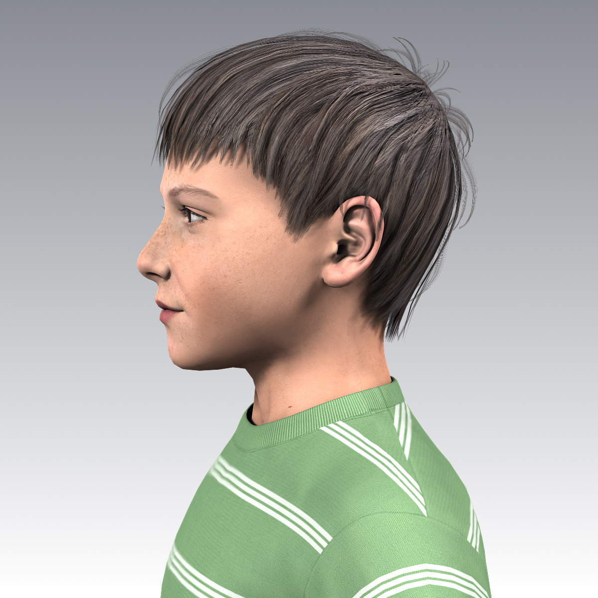 3d model rigged ben boy