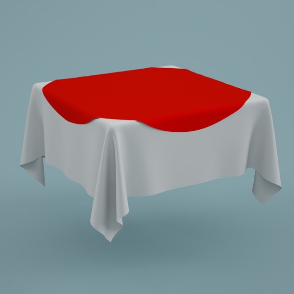 3d cloth tablecloth table model
