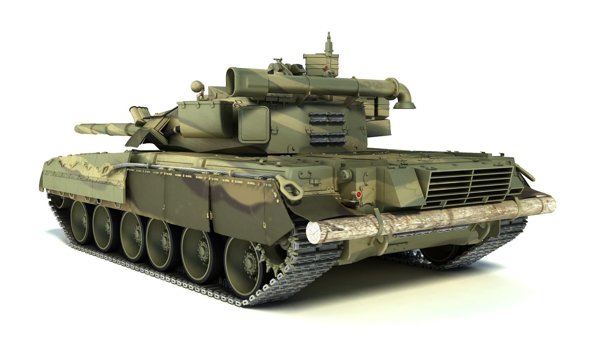 3d T-80ud Tank T-80 Model