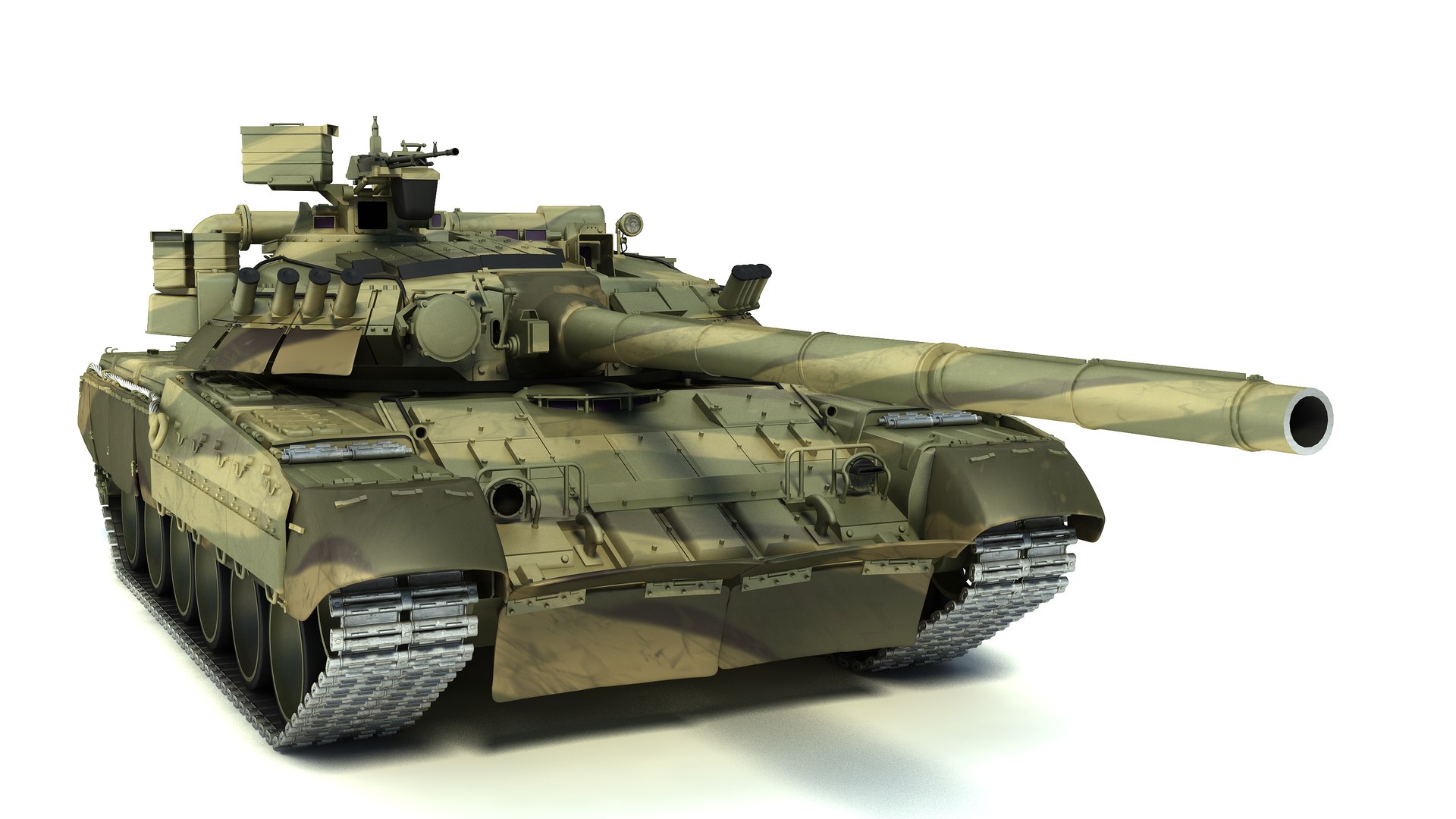 3d T-80ud Tank T-80 Model