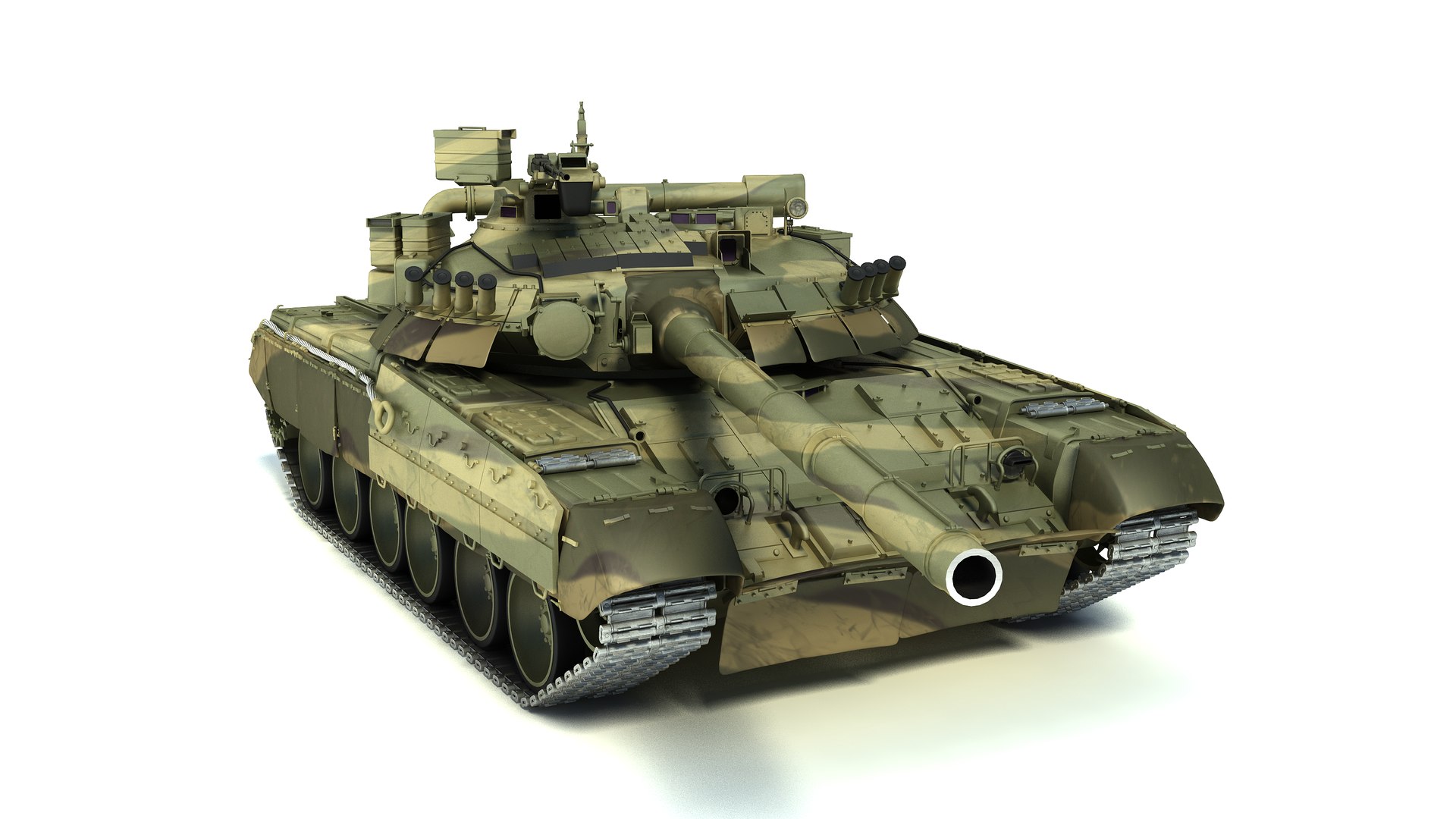 3d T-80ud Tank T-80 Model