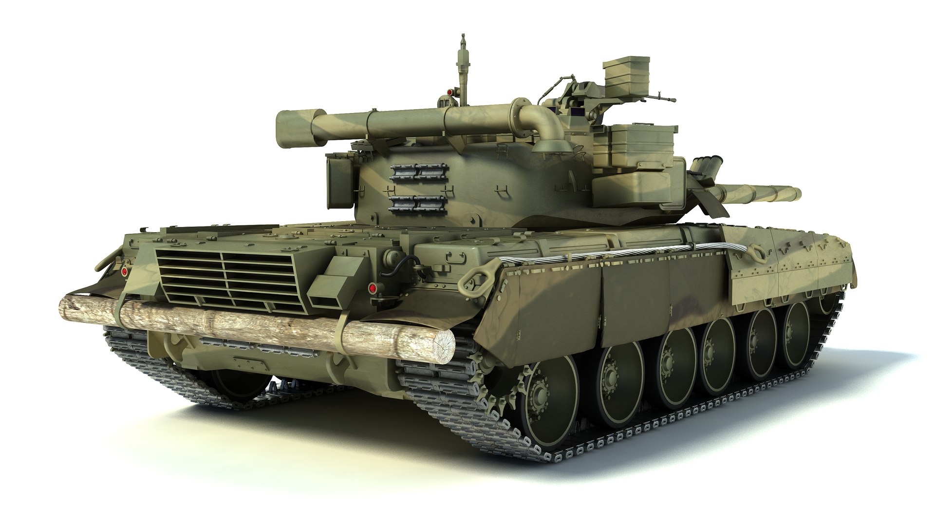 3d T-80ud Tank T-80 Model