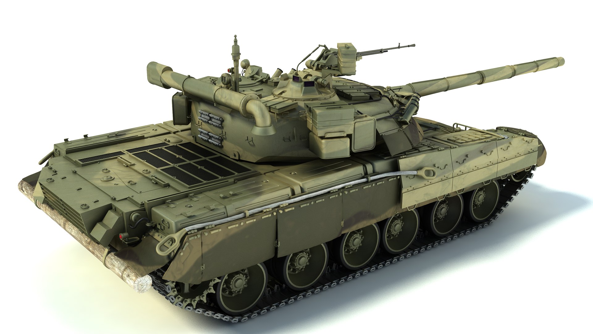 3d T-80ud Tank T-80 Model