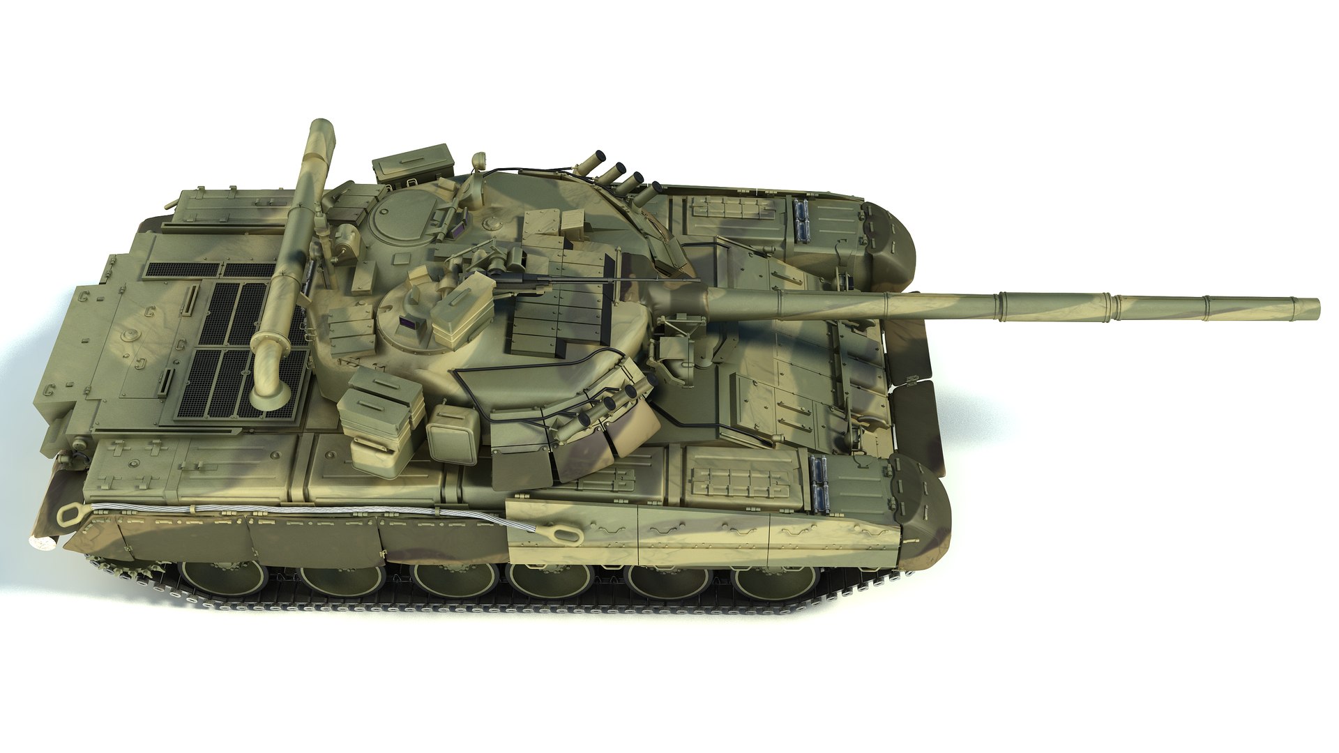 3d T-80ud Tank T-80 Model