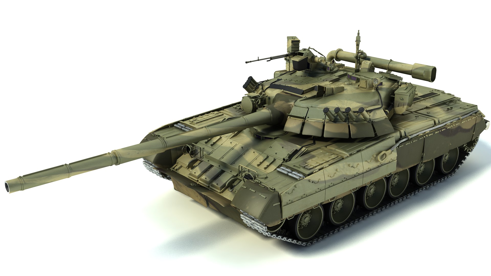 3d T-80ud Tank T-80 Model