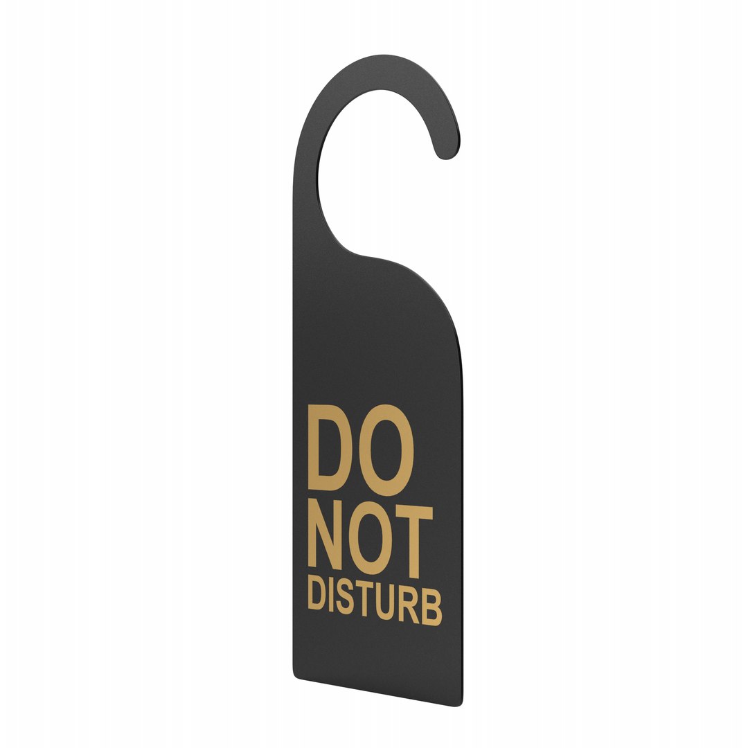 Hotel Room Door Tag Do Not Disturb Model - TurboSquid 2254146