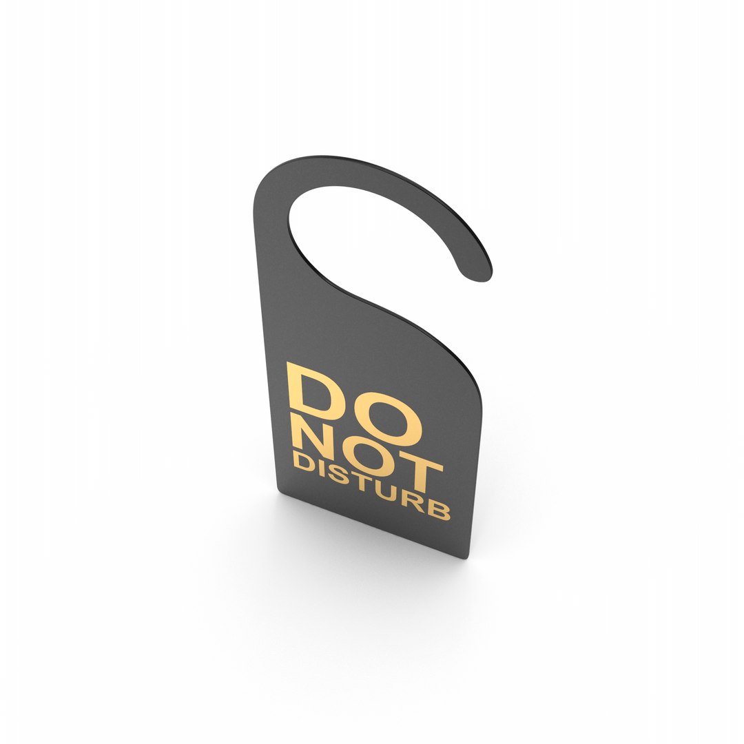 Hotel Room Door Tag Do Not Disturb Model - TurboSquid 2254146