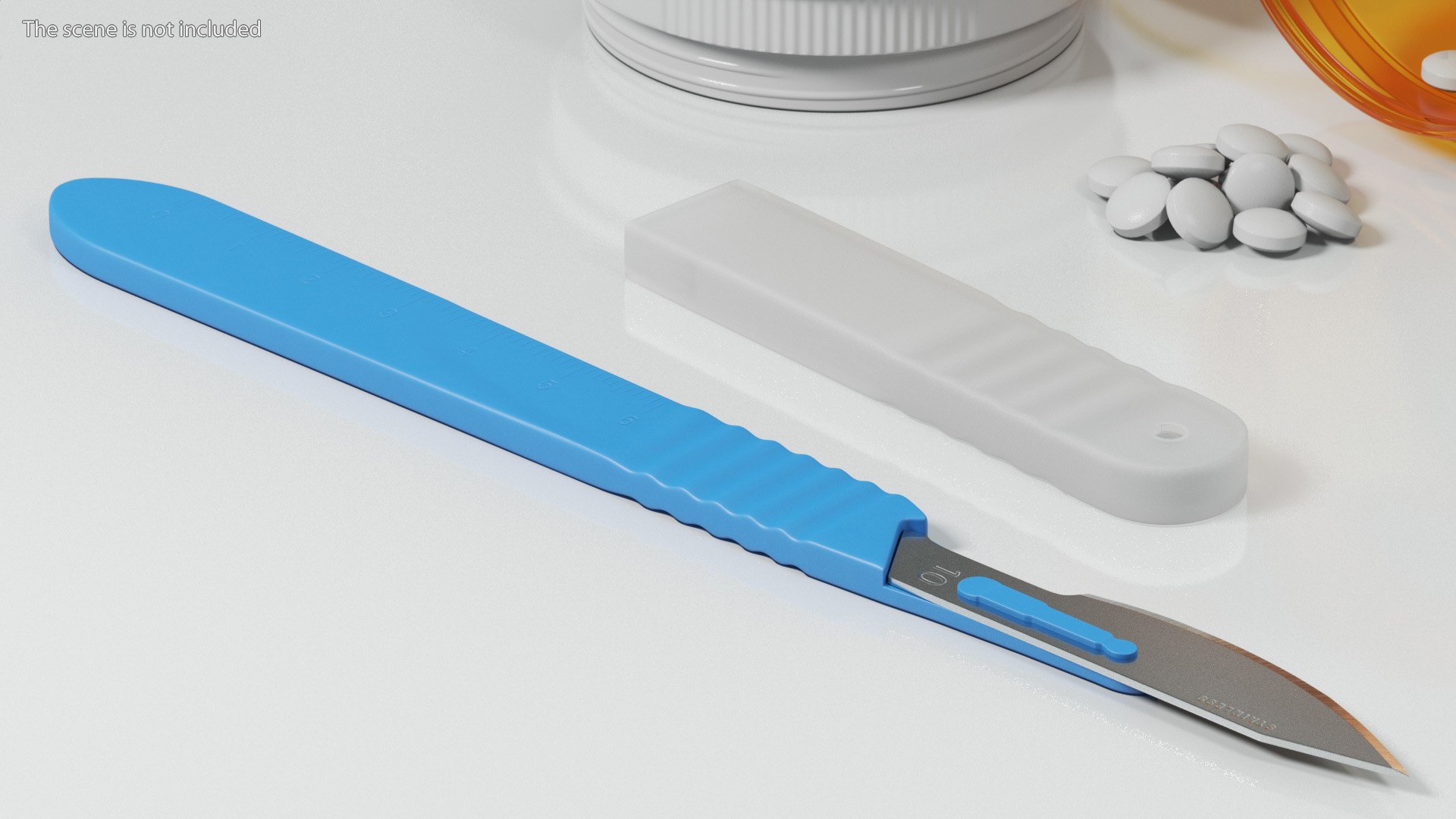 Scalpel With Cap 3D - TurboSquid 1981806