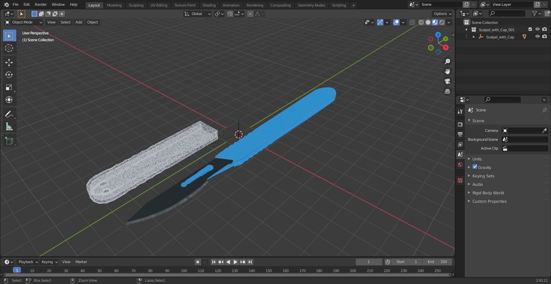 Scalpel with Cap 3D - TurboSquid 1981806