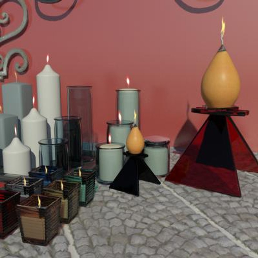 candles flame 3d model