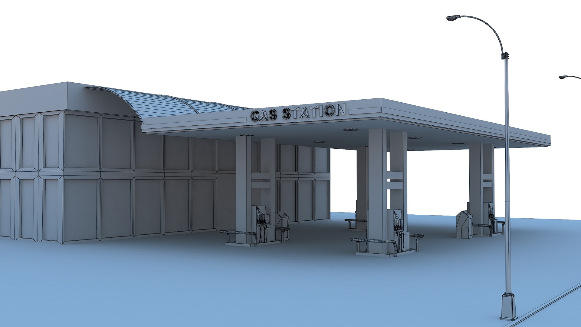 3D Petrol Station Model - TurboSquid 1583908