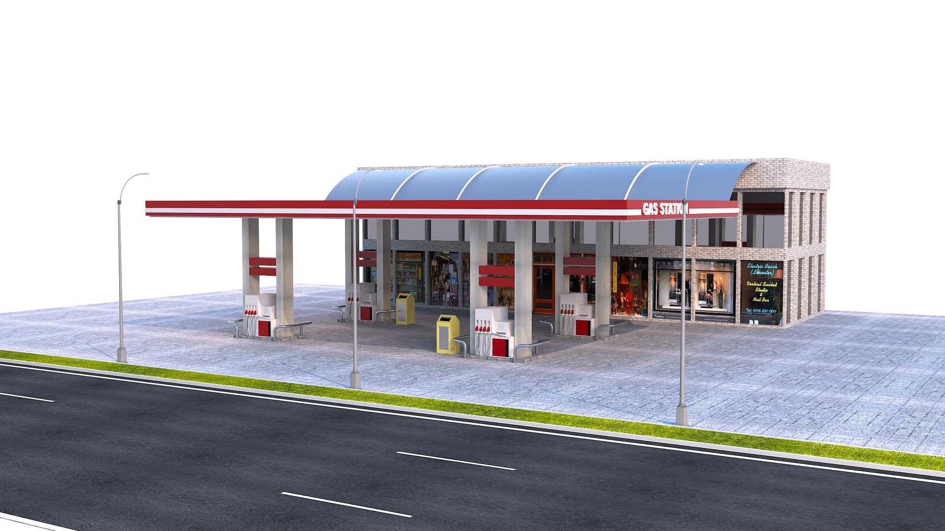 3D Petrol Station Model - TurboSquid 1583908
