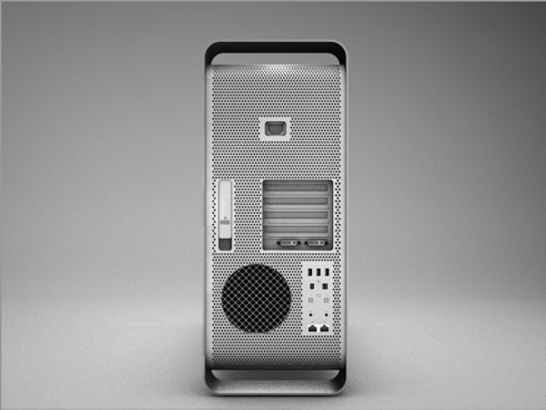 3d apple mac pro tower model