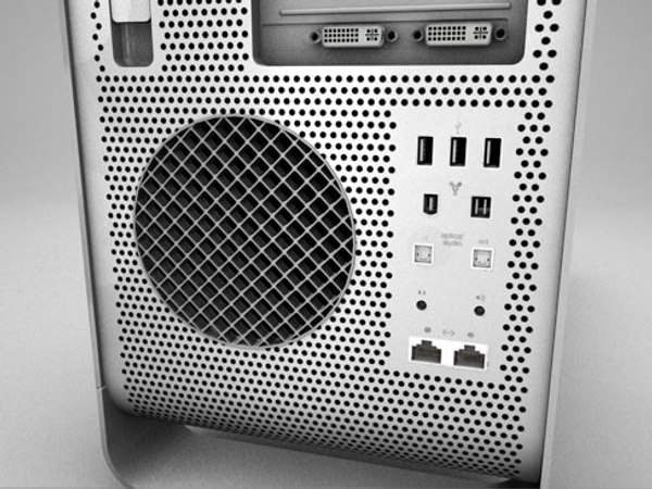 3d apple mac pro tower model