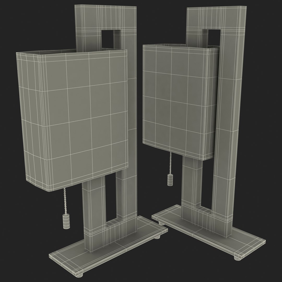 Floating Square Table Lamp 3d Model