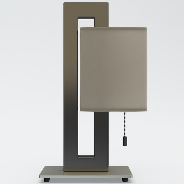 floating square table lamp 3d model