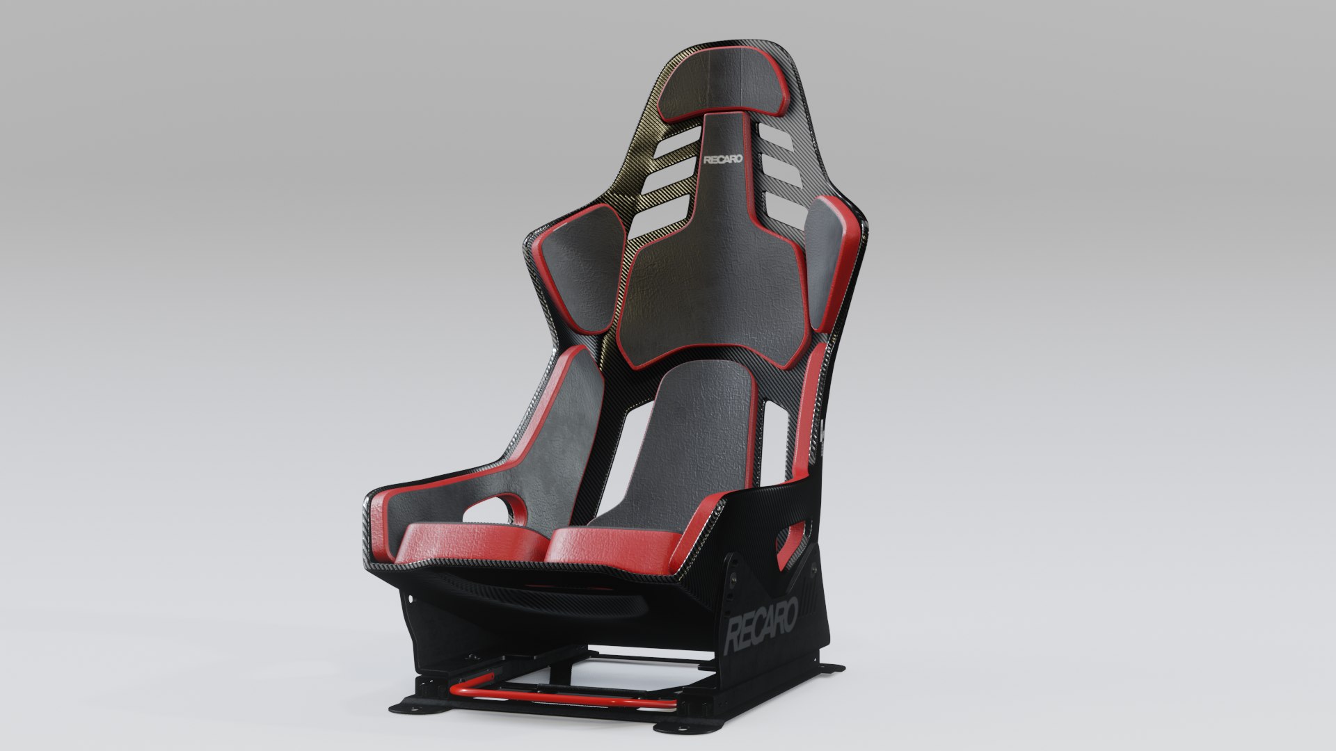 RECARO Podium Black-Red Racing Seat 3D - TurboSquid 1936526