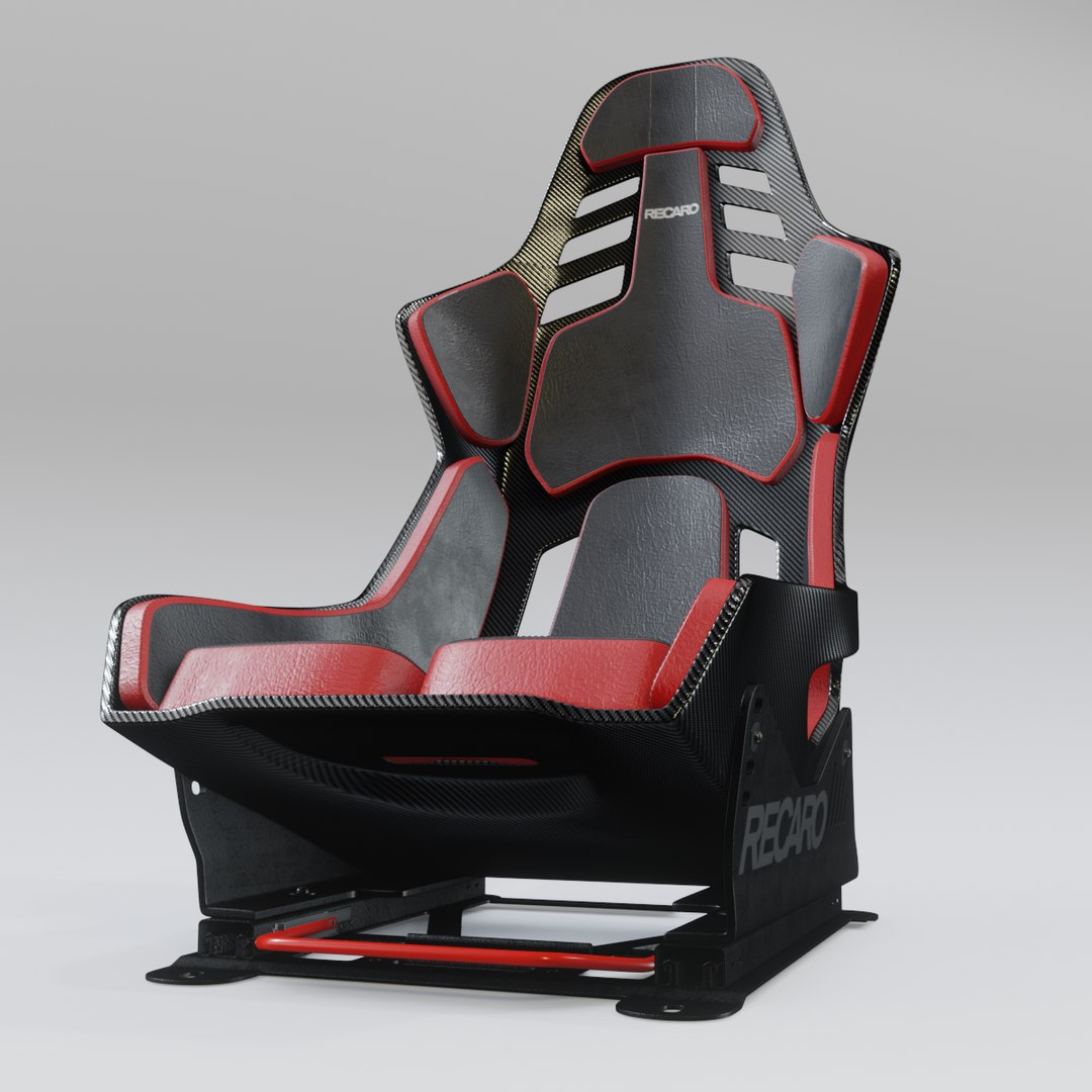 RECARO Podium Black-Red Racing Seat 3D - TurboSquid 1936526