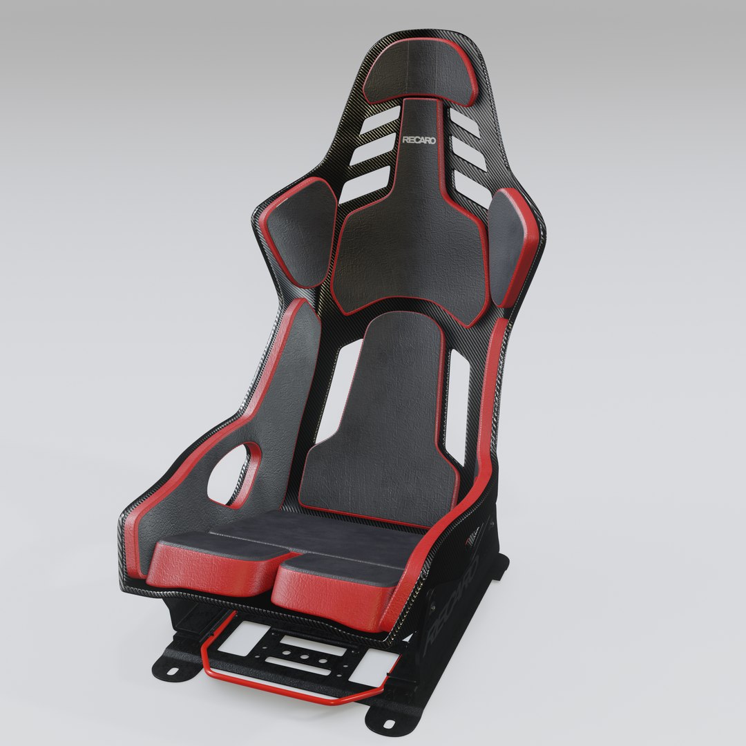 RECARO Podium Black-Red Racing Seat 3D - TurboSquid 1936526