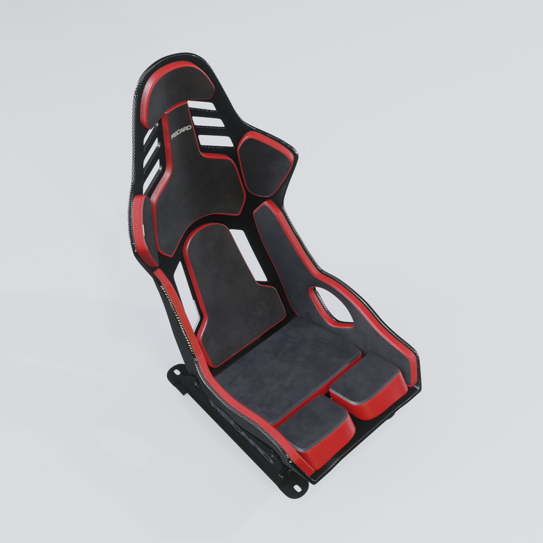 RECARO Podium Black-Red Racing Seat 3D - TurboSquid 1936526