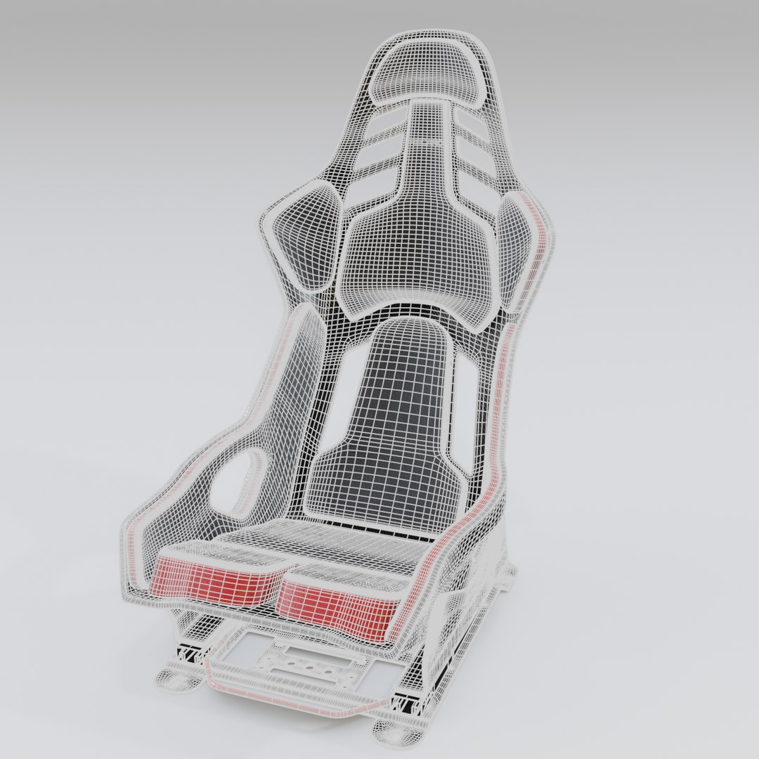 RECARO Podium Black-Red Racing Seat 3D - TurboSquid 1936526