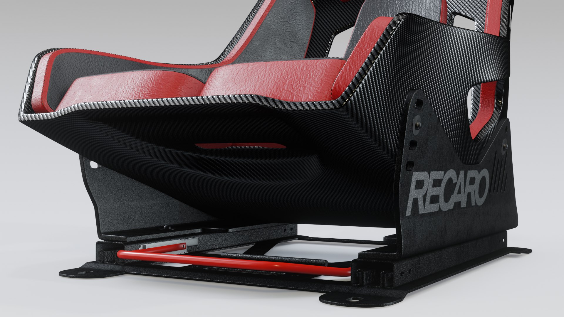 RECARO Podium Black-Red Racing Seat 3D - TurboSquid 1936526