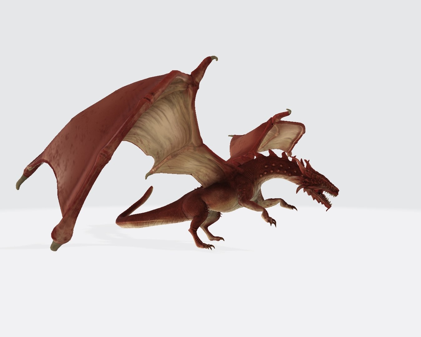 3D Red Dragon Model - TurboSquid 1485188