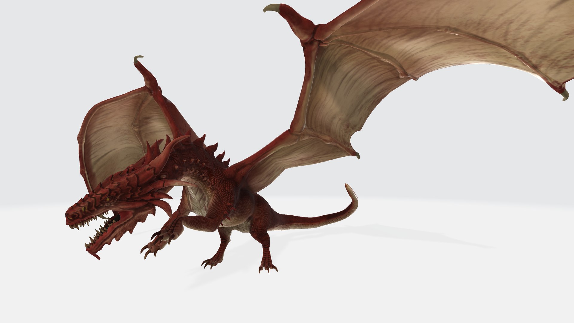 3D Red Dragon Model - TurboSquid 1485188