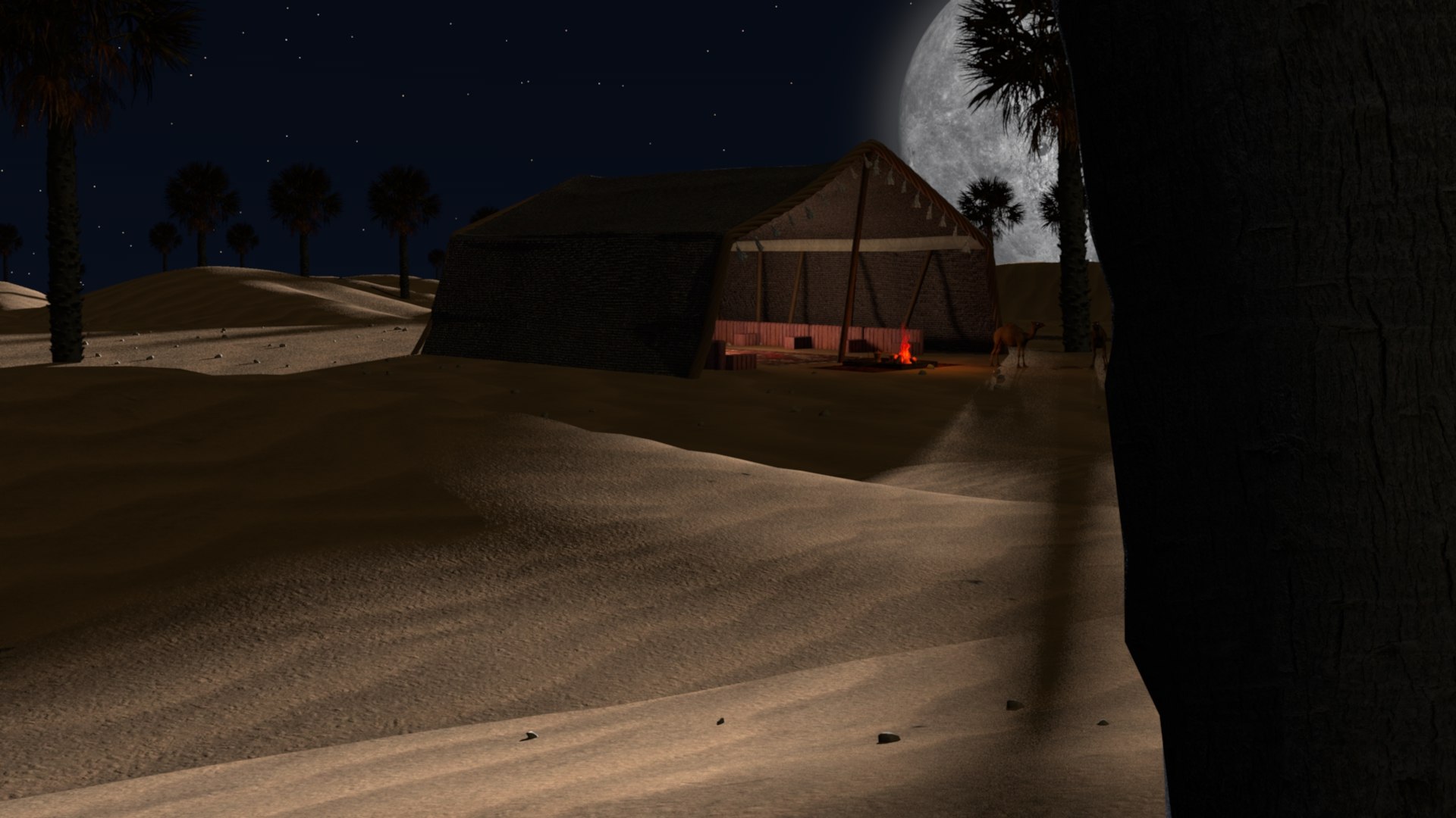 3ds Max Loop Sahara Desert Scene