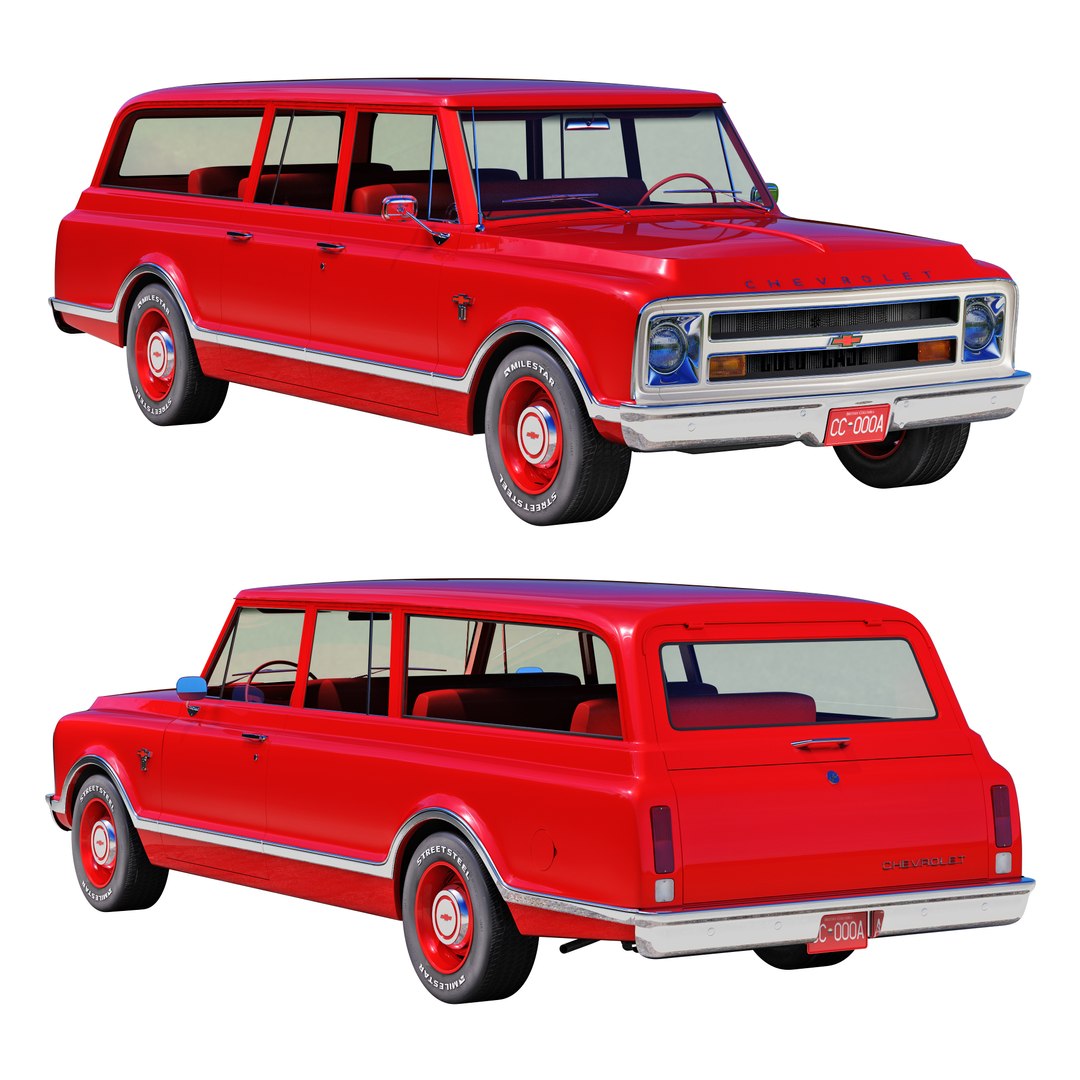 3D Model Chevrolet Suburban 1967 - TurboSquid 2128477