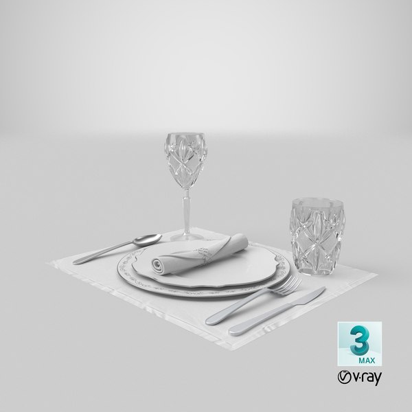 Tableware Place Setting Collection 3D - TurboSquid 1765674