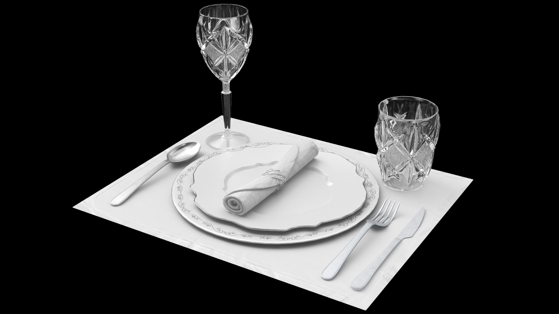 Tableware Place Setting Collection 3D - TurboSquid 1765674