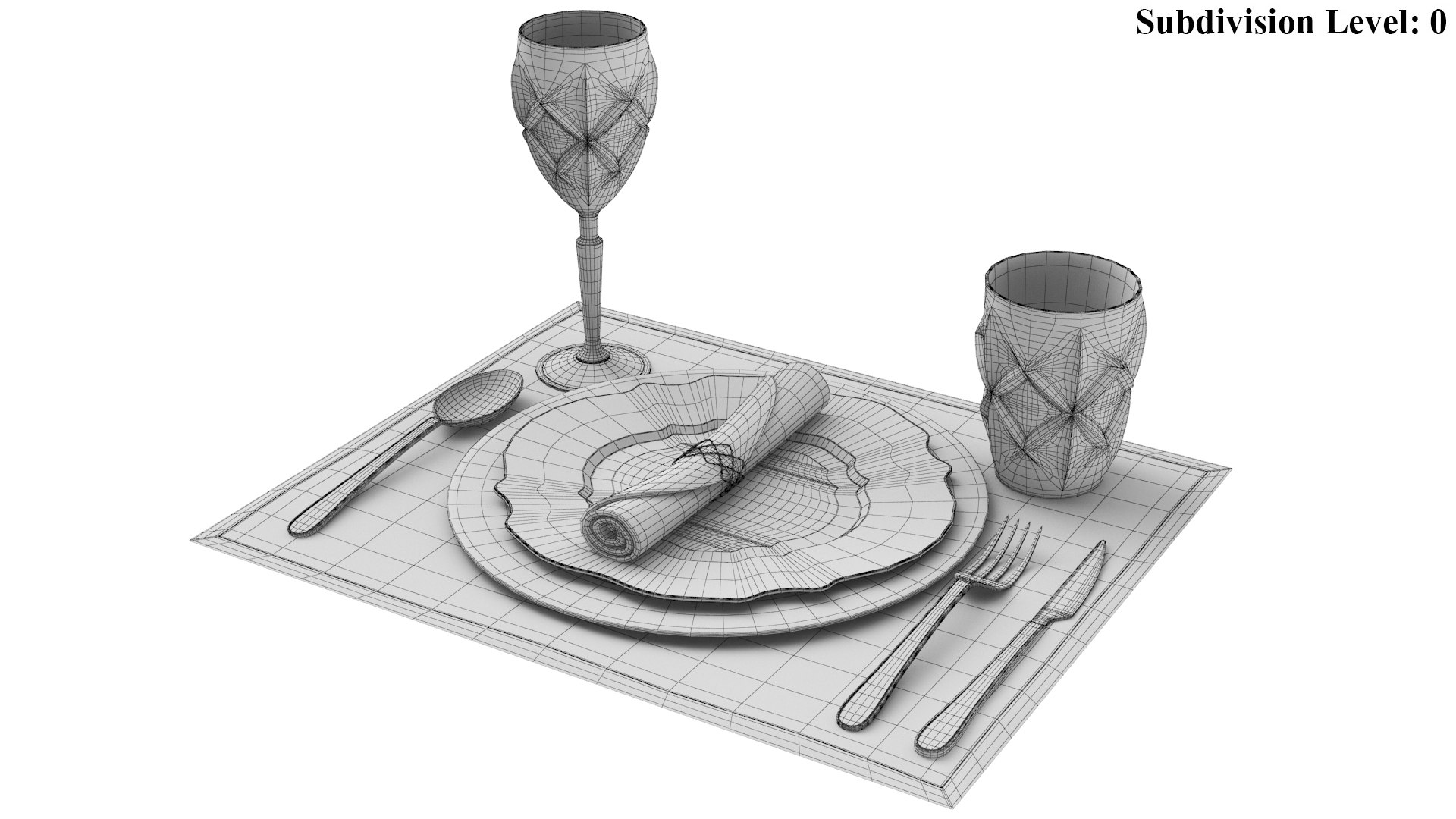 Tableware Place Setting Collection 3D - TurboSquid 1765674