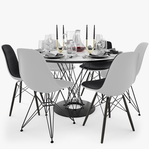 Dining table vitra model - TurboSquid 1298681