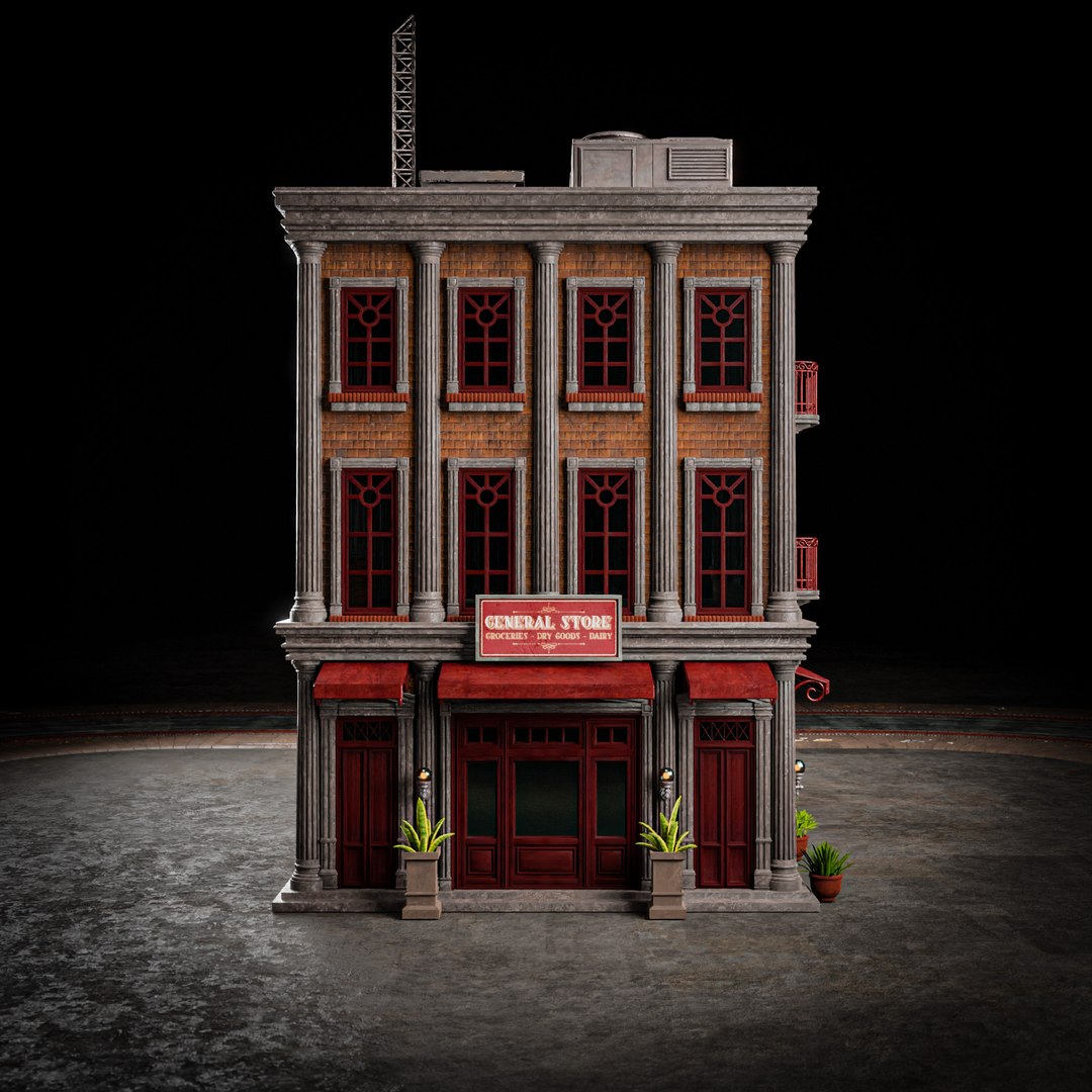 3D Model URBAN OLD BUILDING HORROR 9 - TurboSquid 2220603