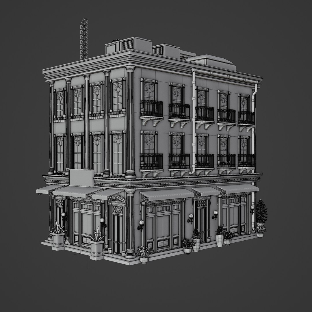 3D Model URBAN OLD BUILDING HORROR 9 - TurboSquid 2220603
