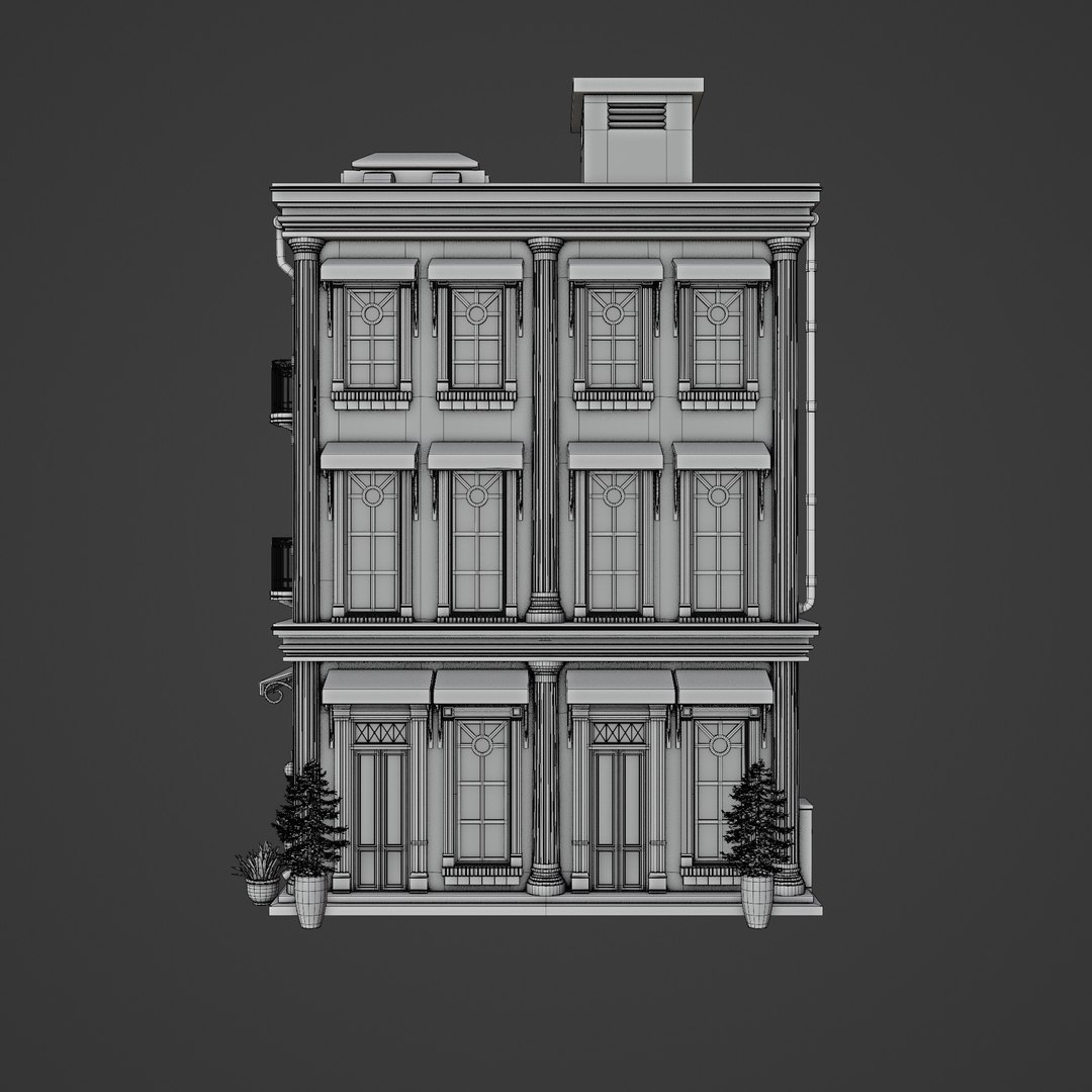 3D Model URBAN OLD BUILDING HORROR 9 - TurboSquid 2220603