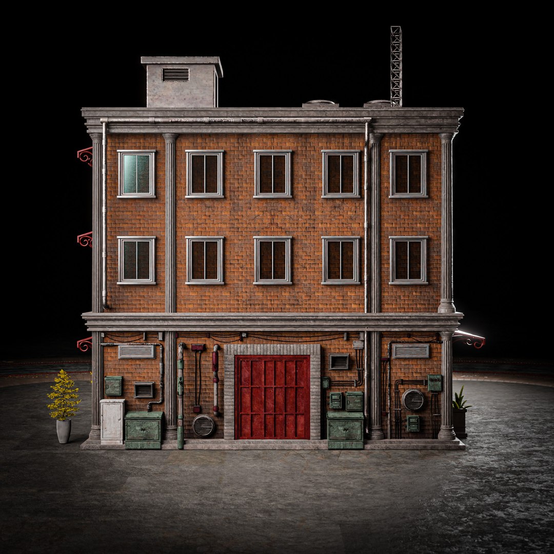 3D Model URBAN OLD BUILDING HORROR 9 - TurboSquid 2220603